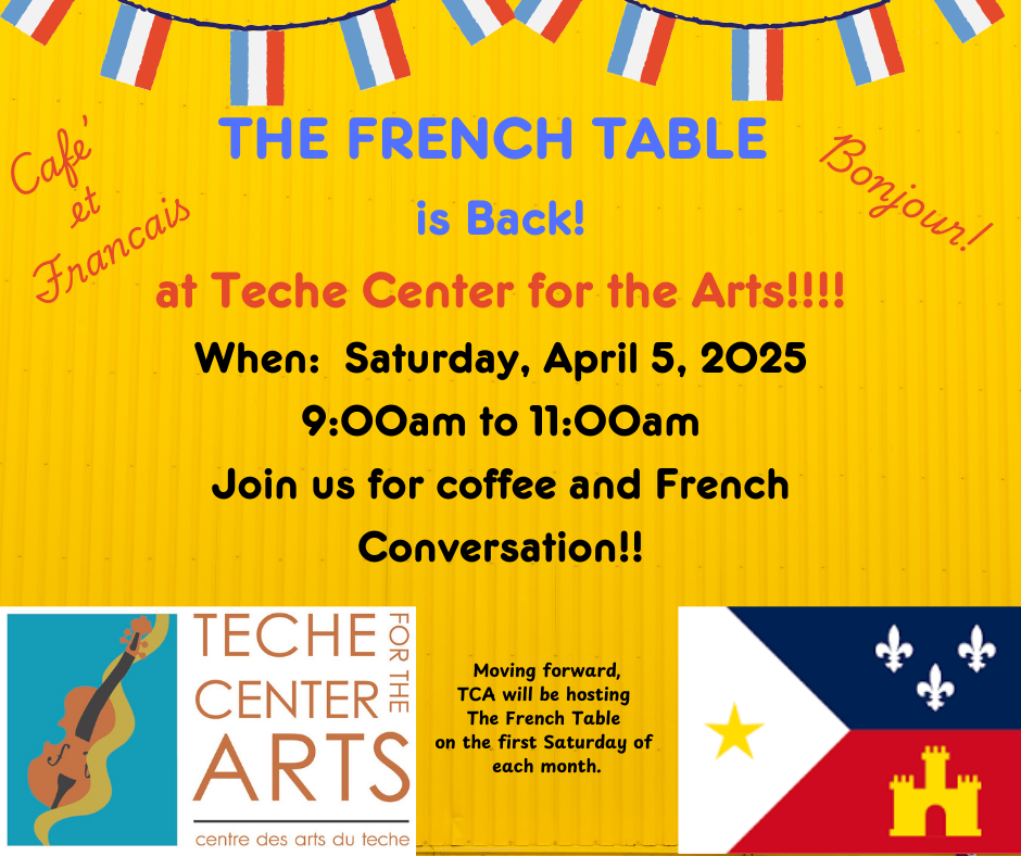 Cafe’ et Francais – The French Table Returns to TCA on April 5th, 9 ...