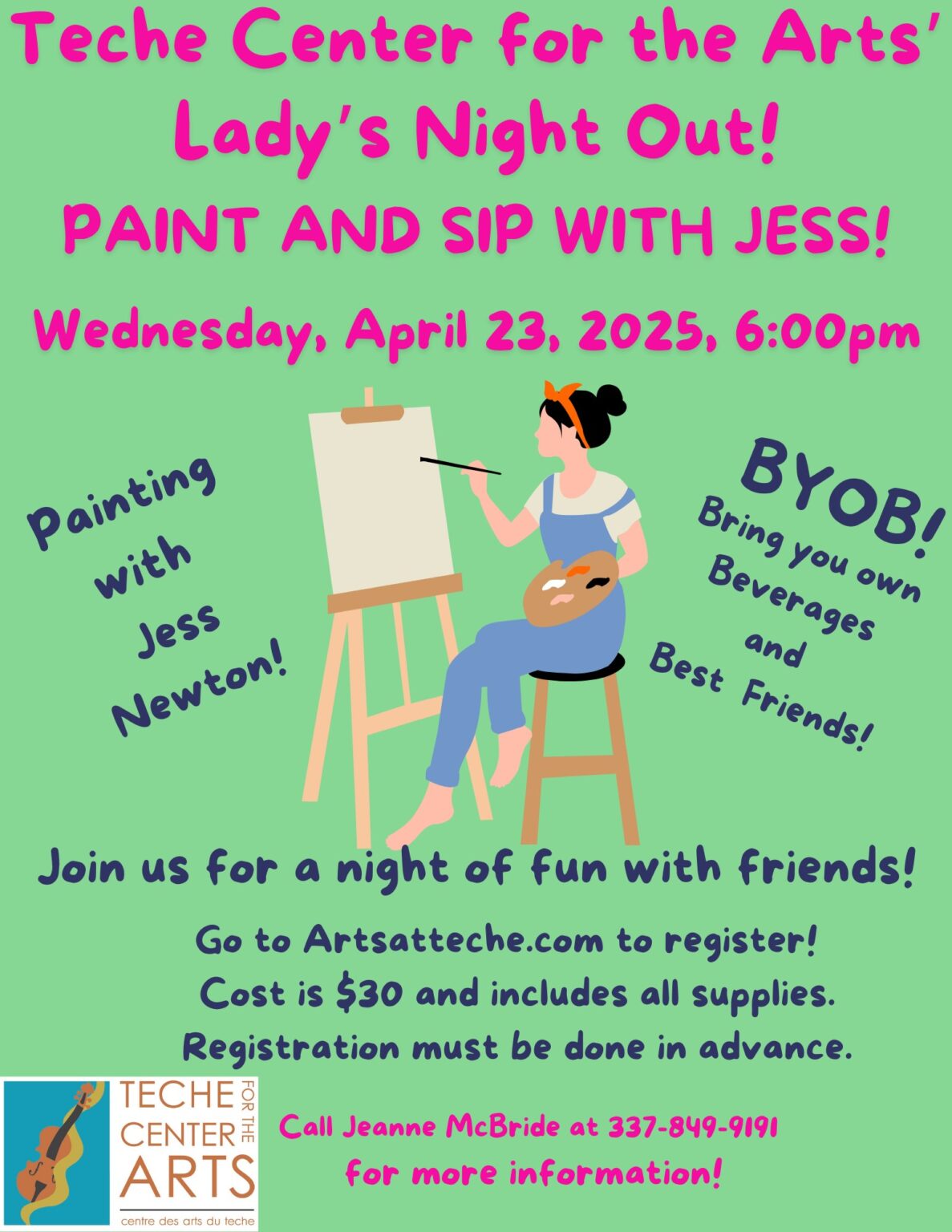 Lady’s Night Out – Paint and Sip with Jess Newton! April 23, 2025 ...